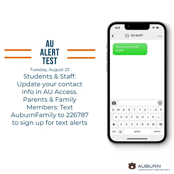 AU Alert Test | Fall 2022 | Auburn Family Portal