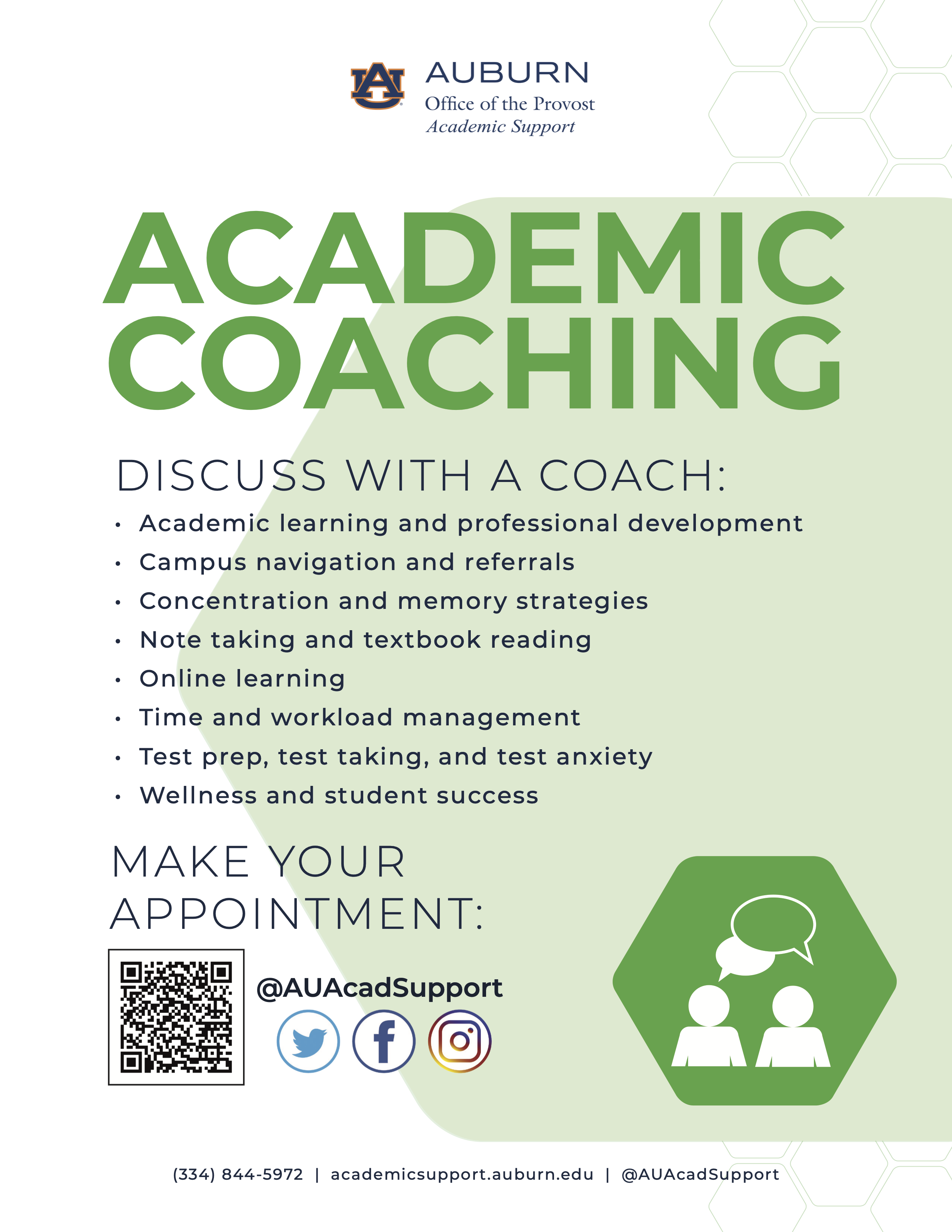Academic Coaching | Spring 2023 Semester | Auburn Family Portal