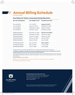 2025 Annual Billing Schedule | Auburn Family Portal